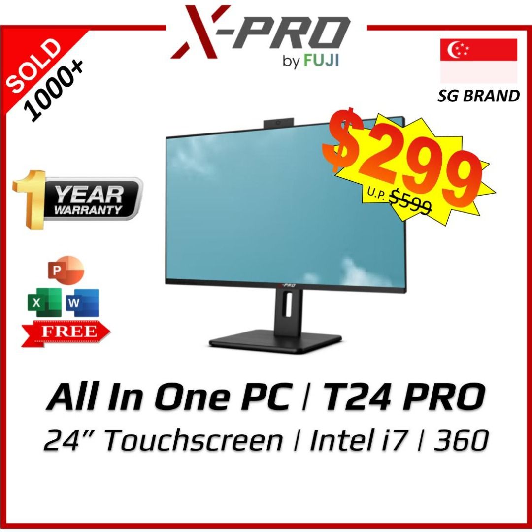 Brand New XPro All In One PC - T24 PRO - Touch Screen - 360 Swivel - 24 ...