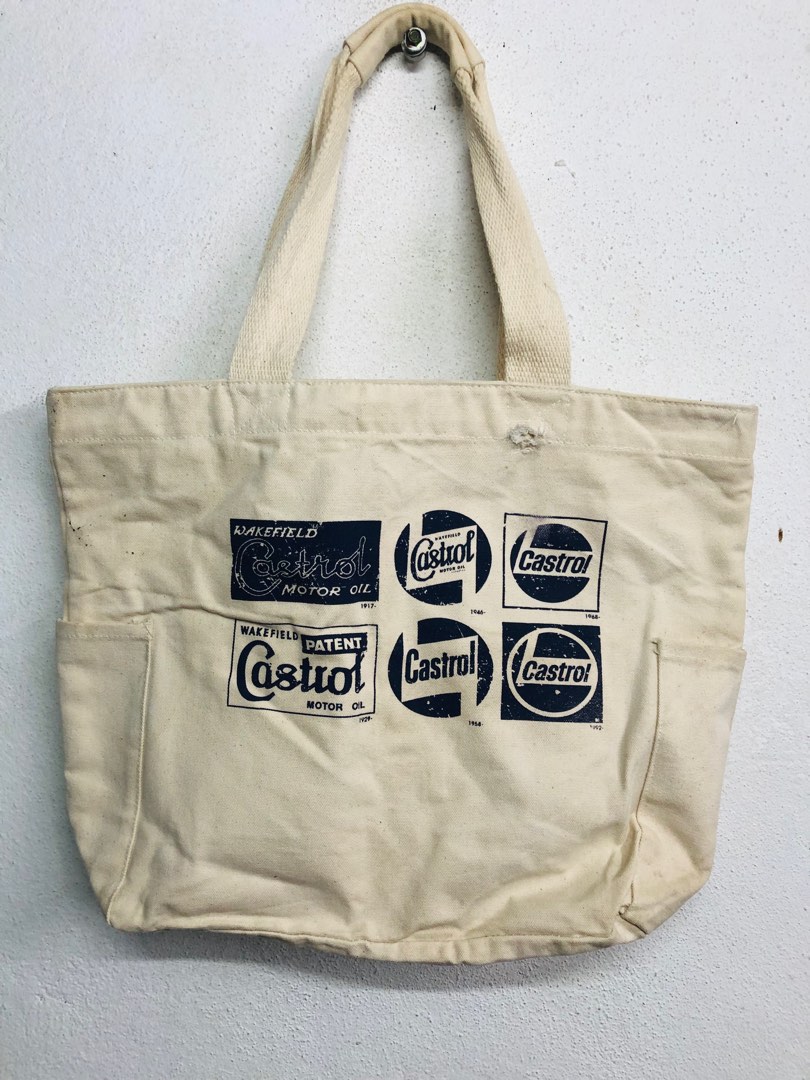 castrol tote bag, Women's Fashion, Bags & Wallets, Tote Bags on Carousell
