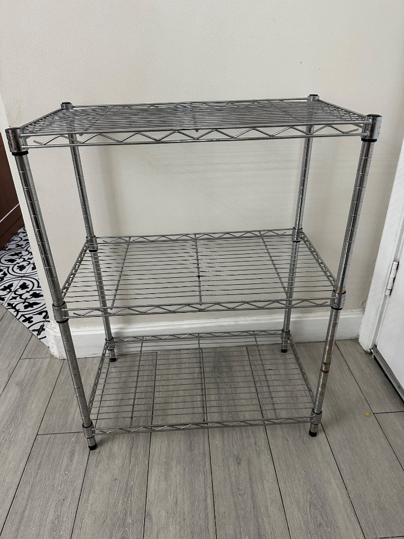 Chrome Wire rack, 3 tier, Furniture & Home Living, Office Furniture ...