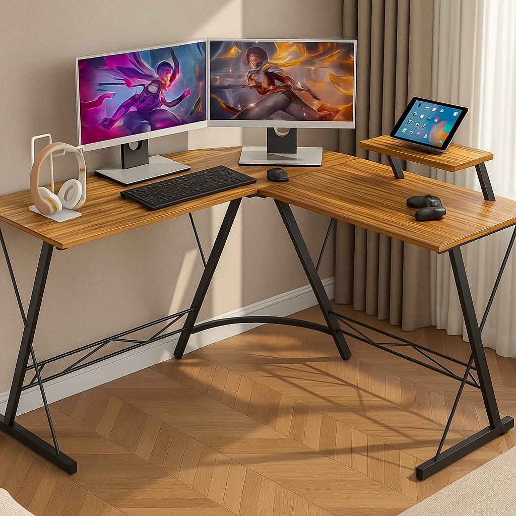 Corner Gaming Computer Desk | L Shape Gaming Desk | Office Corner ...