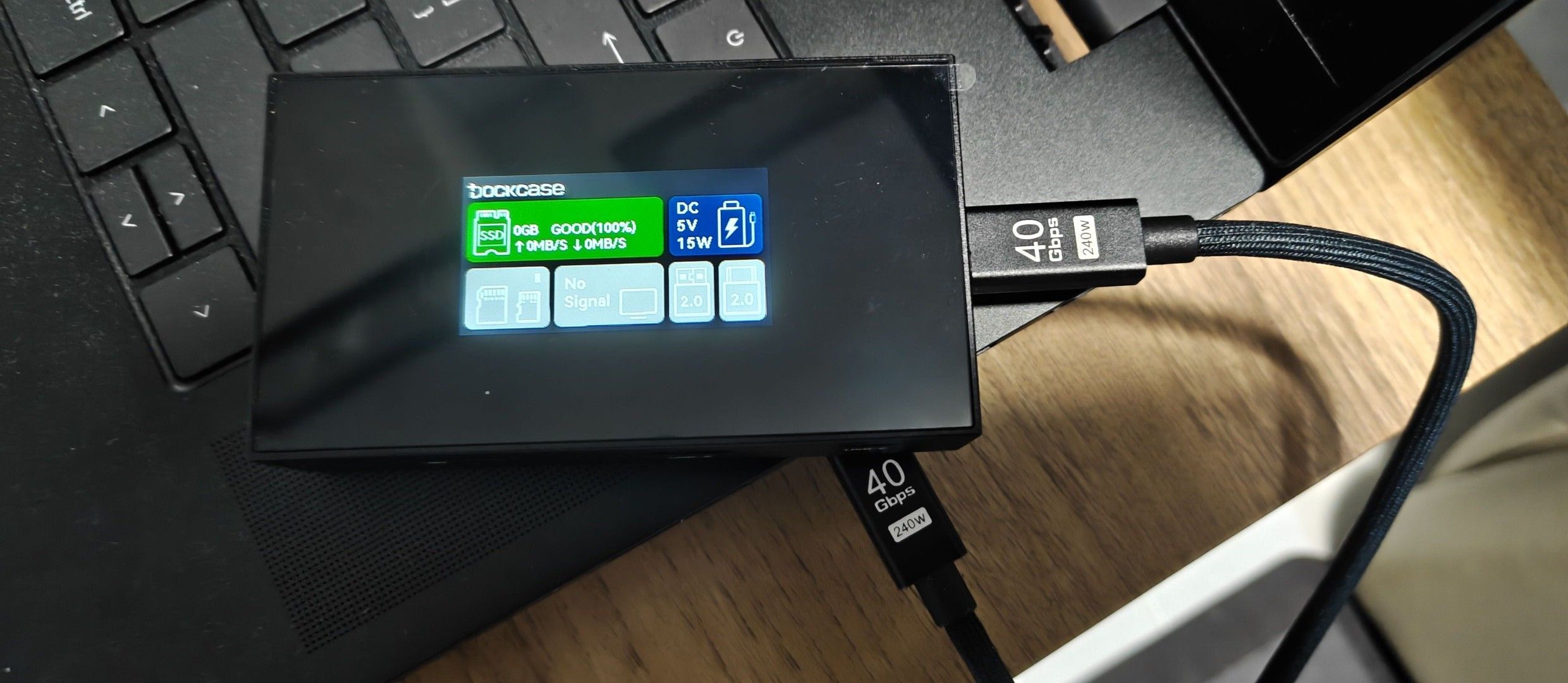 Dockcase Smart USB-C Hub 7-in-1 with M.2 SSD Enclosure w Touch Screen ...