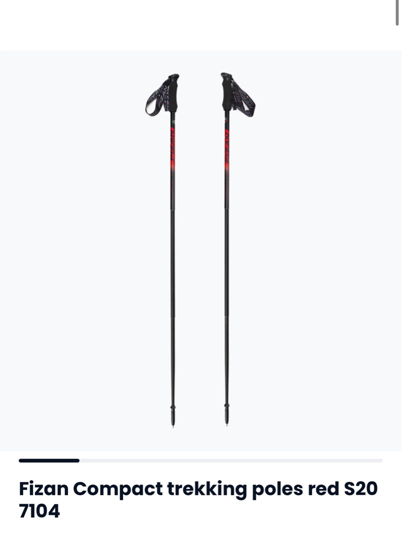 Fizan Compact Trekking Poles 7104 Red, Sports Equipment, Hiking ...