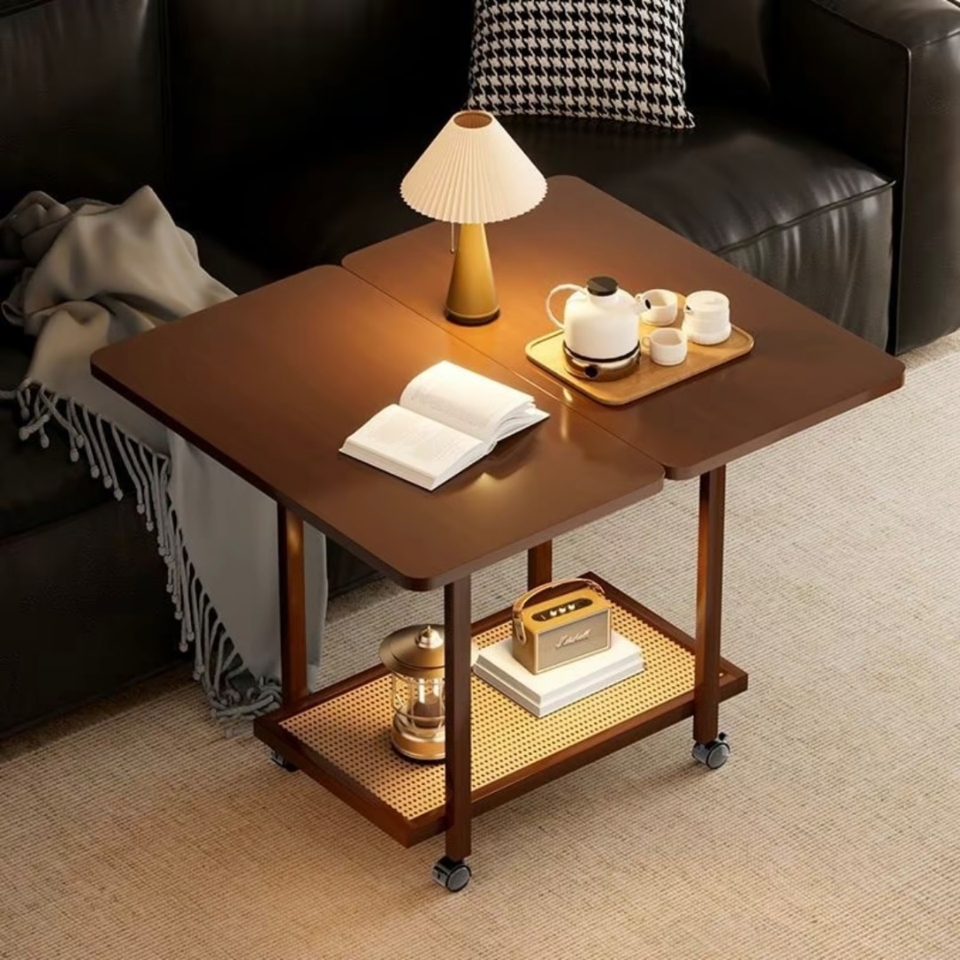 Foldable Coffee Table | Extendable Tea Table With Wheels | Drop Leaf ...