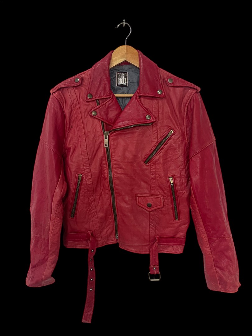 Greg Bell double collar leather jacket, Women's Fashion, Coats, Jackets ...