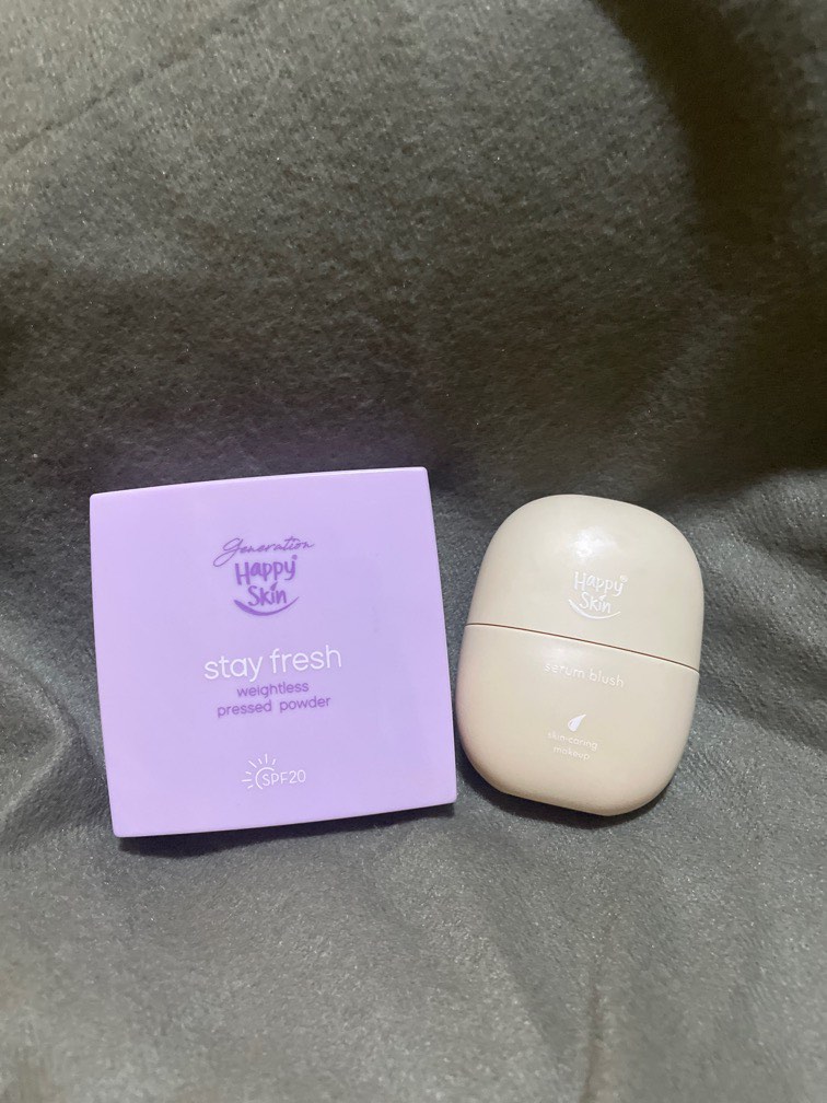 Happy Skin pressed powder and serum blush (sold together), Beauty ...