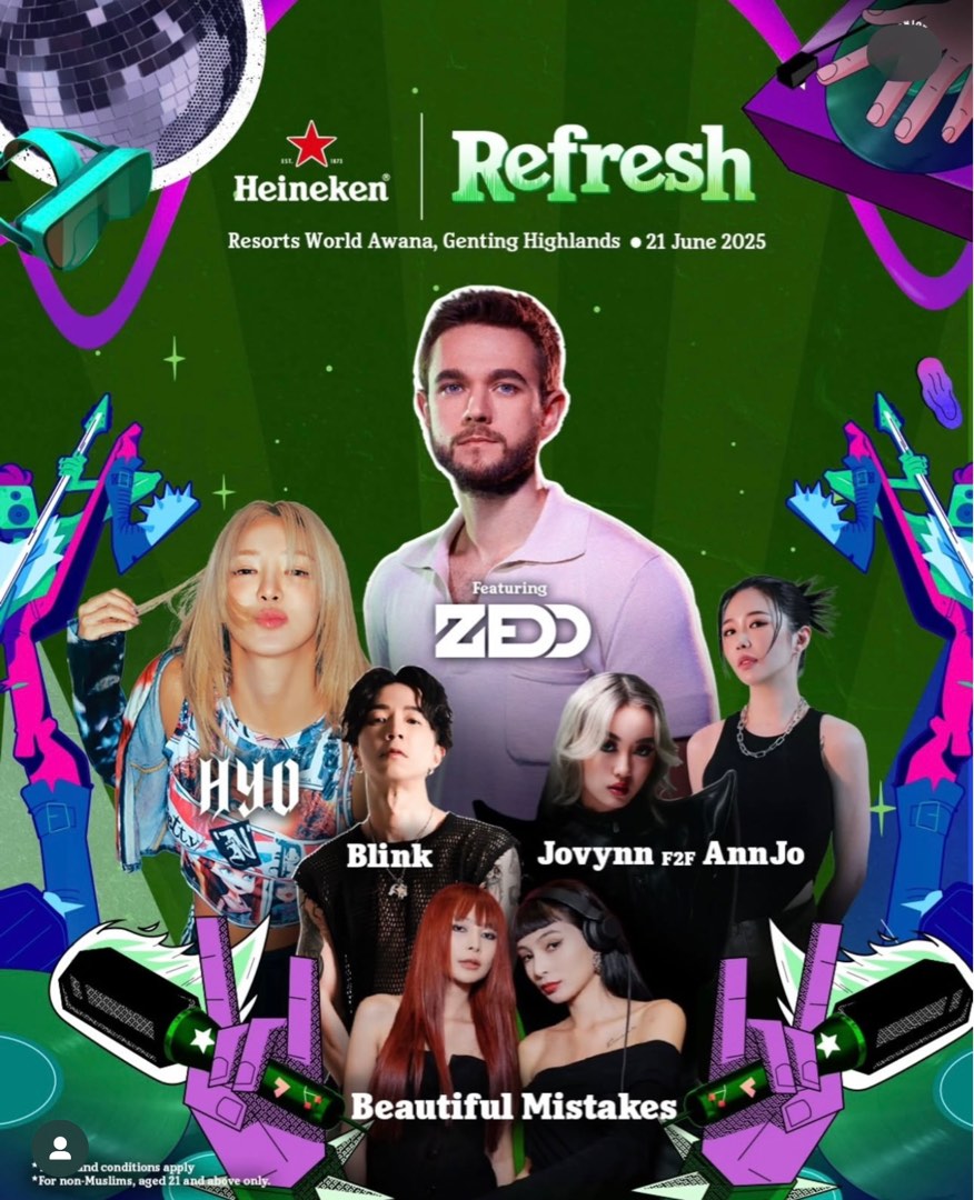 Heineken Refresh 2025 Tickets x2, Tickets & Vouchers, Event Tickets on Carousell