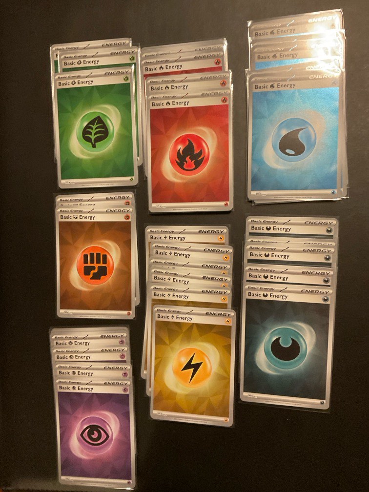 Holo energy Fire / Psychic / lightning / water / grass / metal ...