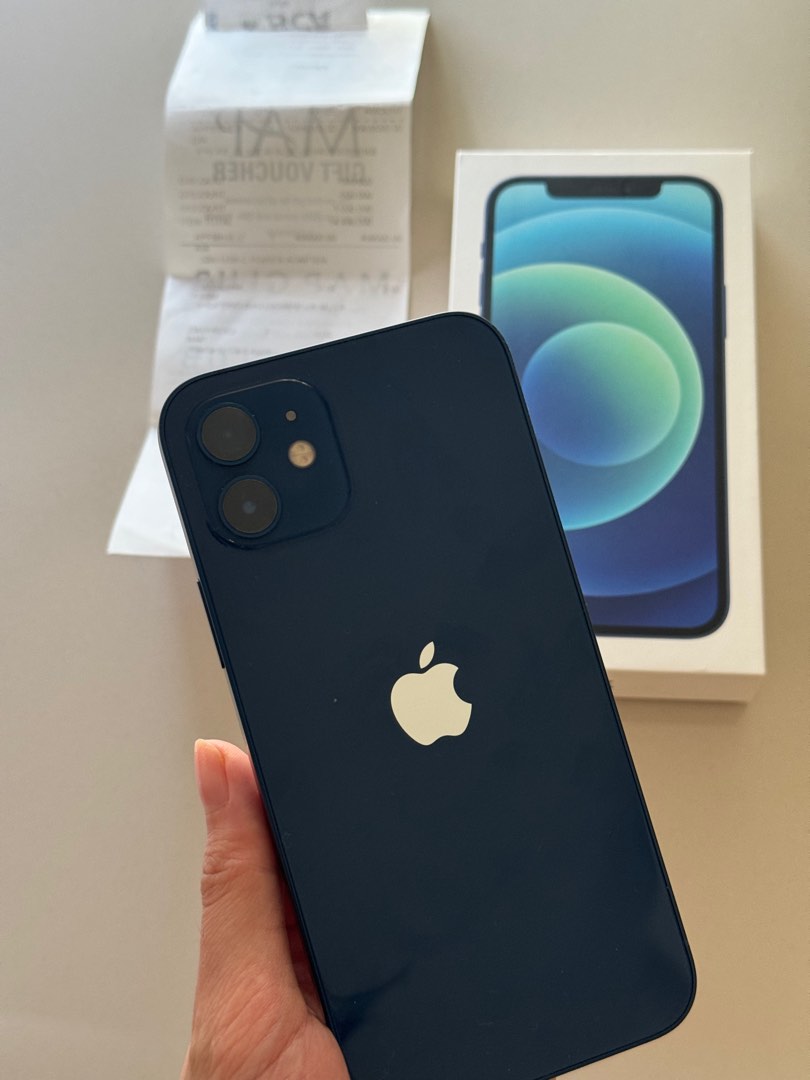 Iphone 12 blue ori Digimap 128GB, Telepon Seluler & Tablet, iPhone ...