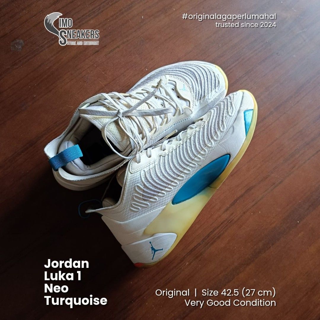 Jordan Luka 1 Putih Biru Sepatu Basket Unisex Second Original, Fesyen ...