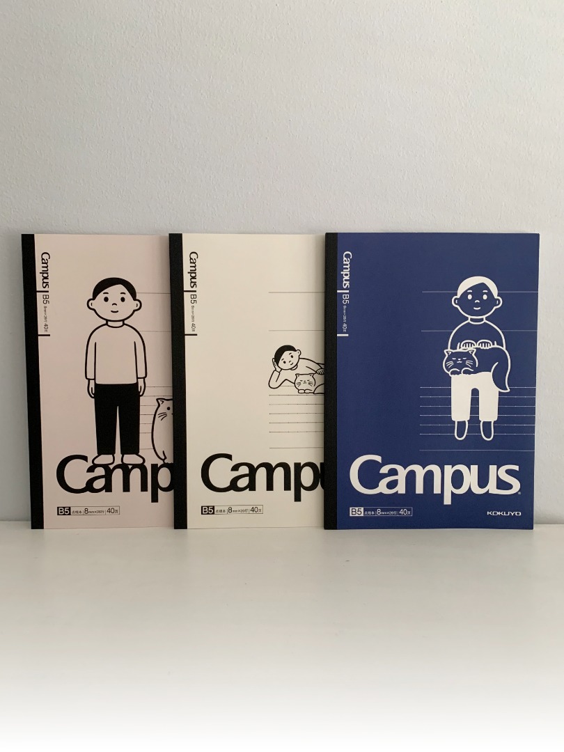 Kokuyo x Noritake (Boy & Cat) B5 Notebook Set (W17.9cm x H25.2cm), Hobbies & Toys, Stationery ...