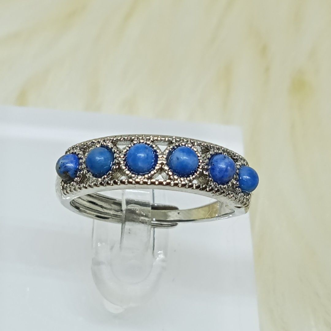 Lapiz Lazuli Ring 👑 Design: Half Eternity 💎 💯% Nature Earth-Mined ...