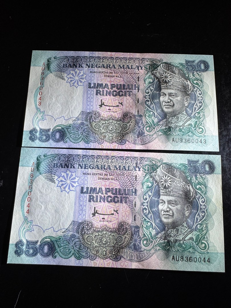 Malaysia 7 series Lima Puluh Ringgit 2 Running Number, Hobbies & Toys ...