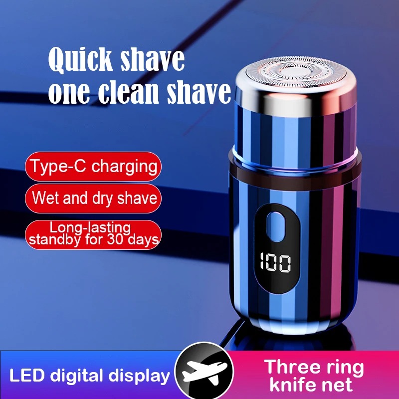 Mini Electric Shaver USB-C Rechargeable Shaver Waterproof Portable ...