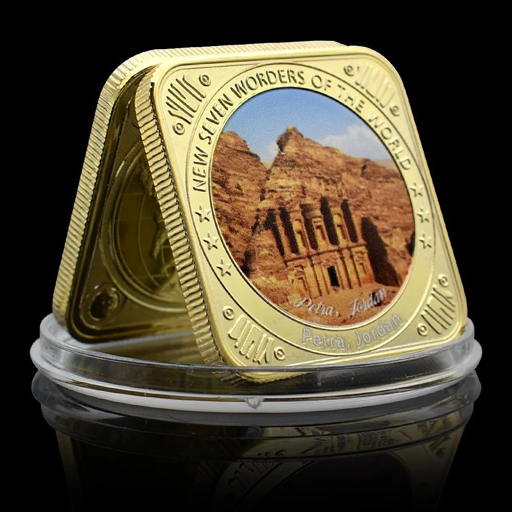 New Seven Wonders of the World Golden Bar Commemorative Coin Metal Gold ...