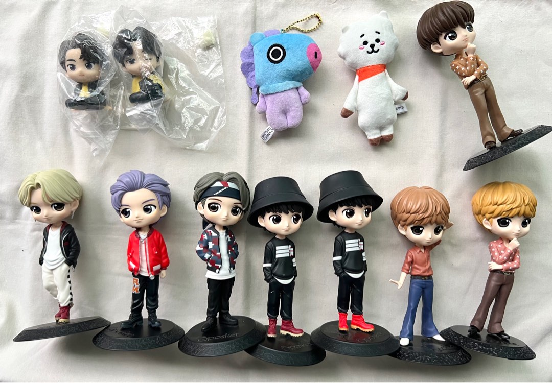 Official BTS TinyTan Qposket Japan Display Figurines Butter / Dynamite ...