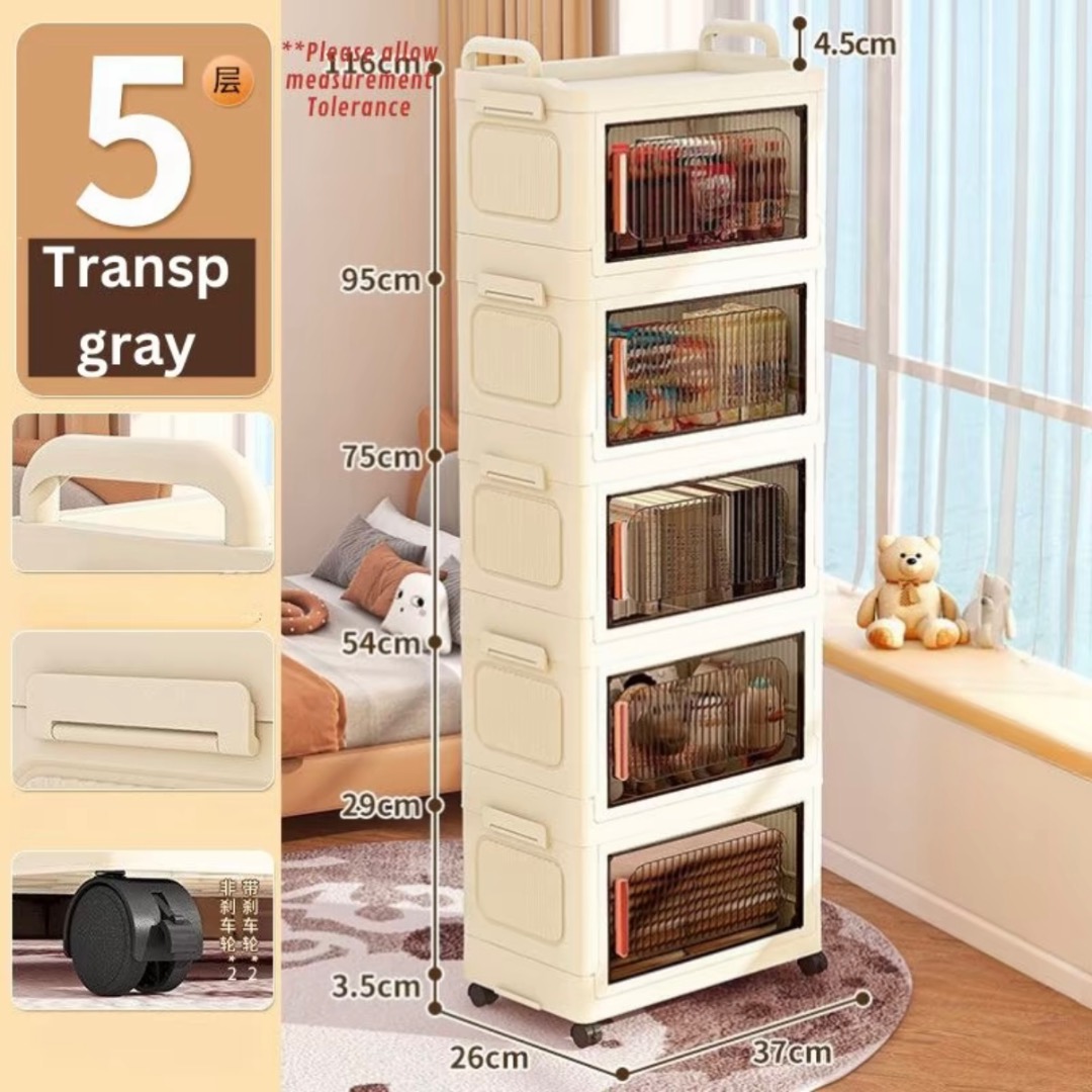 Plastic Drawer Cabinet | 5-Layer Storage Drawer | Modular Drawer Shelf ...