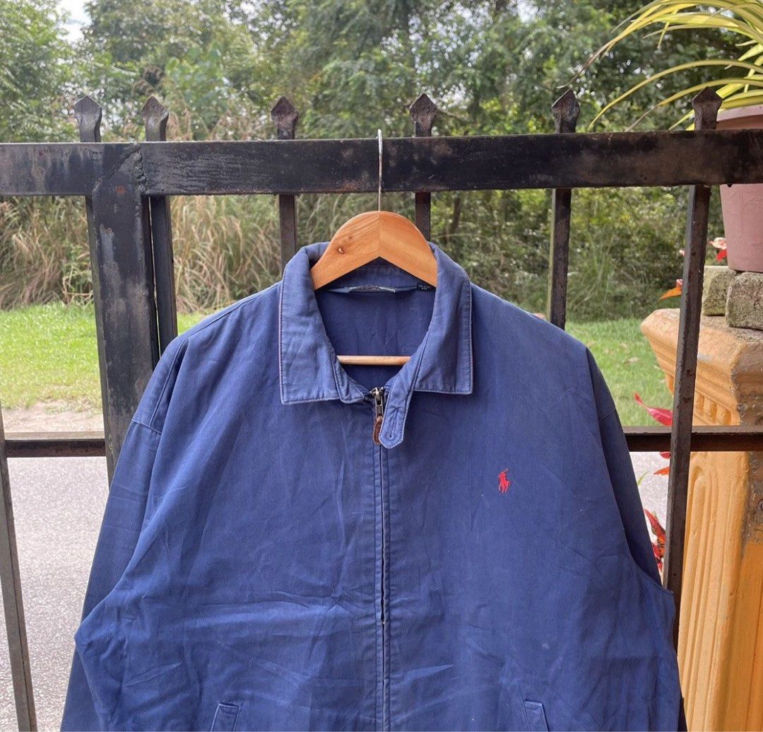 POLO RALPH LAUREN SMALL PONY LOGO FULL ZIPPER COTTON CHORE JACKET ...