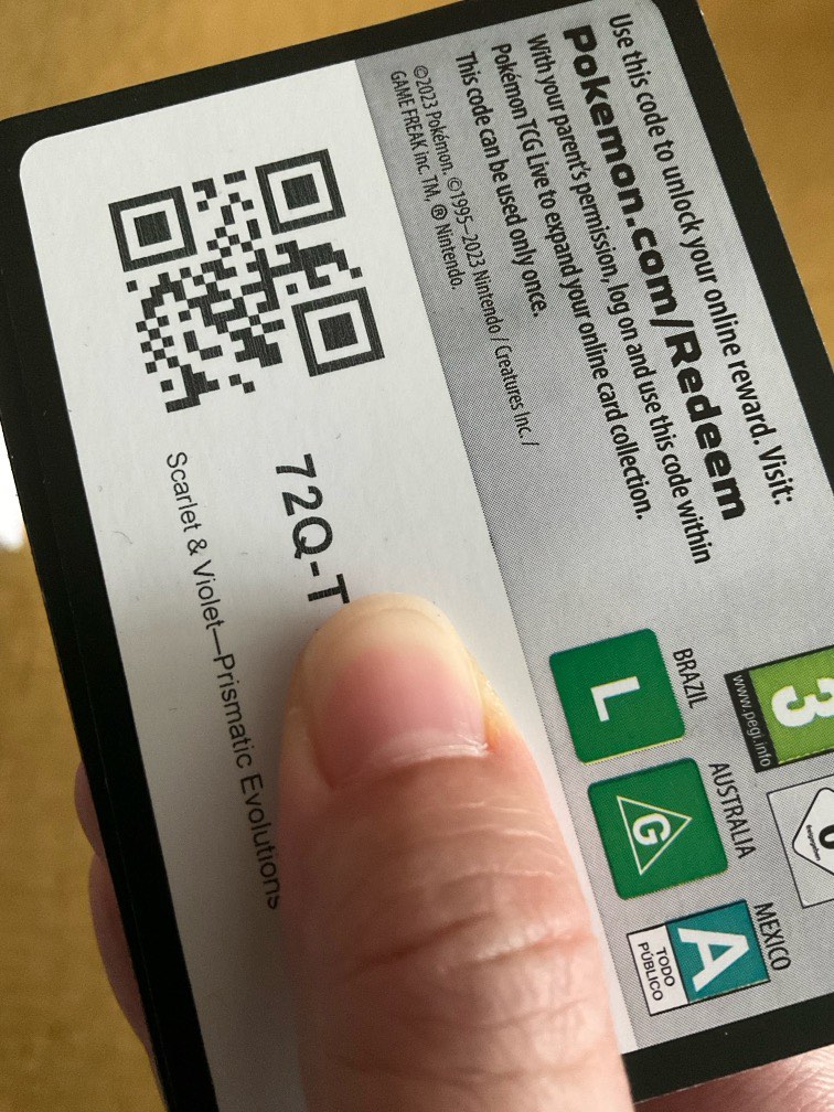 Prismatic evolutions code cards, Hobbies & Toys, Toys & Games on Carousell