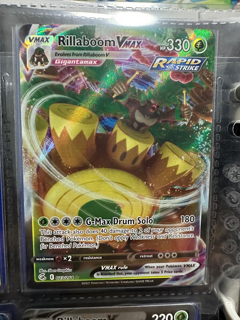 Rillaboom VMAX 023/264 pokemon card, Hobbies & Toys, Toys & Games on ...