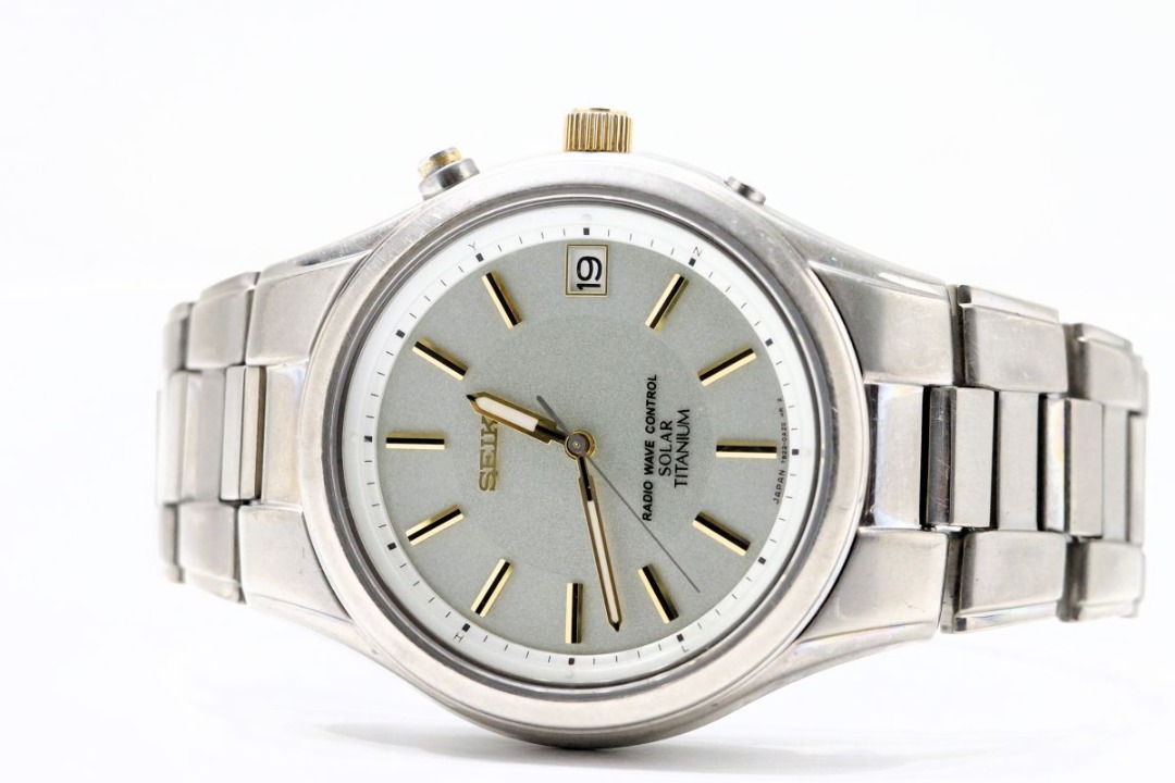 SEIKO SPIRIT RADIO WAVE CONTROL SOLAR TITANIUM 7B22-0AD0 Seiko Spirit ...