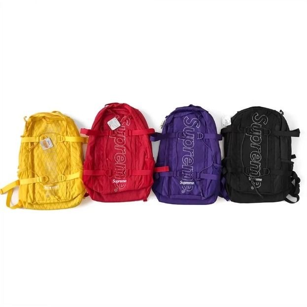 supreme FW18 backpack school bag backpack 3M reflective large logo, Men ...