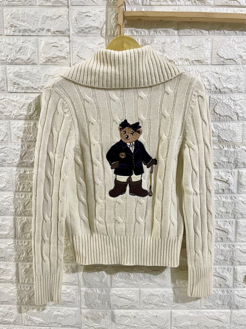 Teenie Weenie Cable Knit Big Logo, Fesyen Wanita, Pakaian Wanita ...