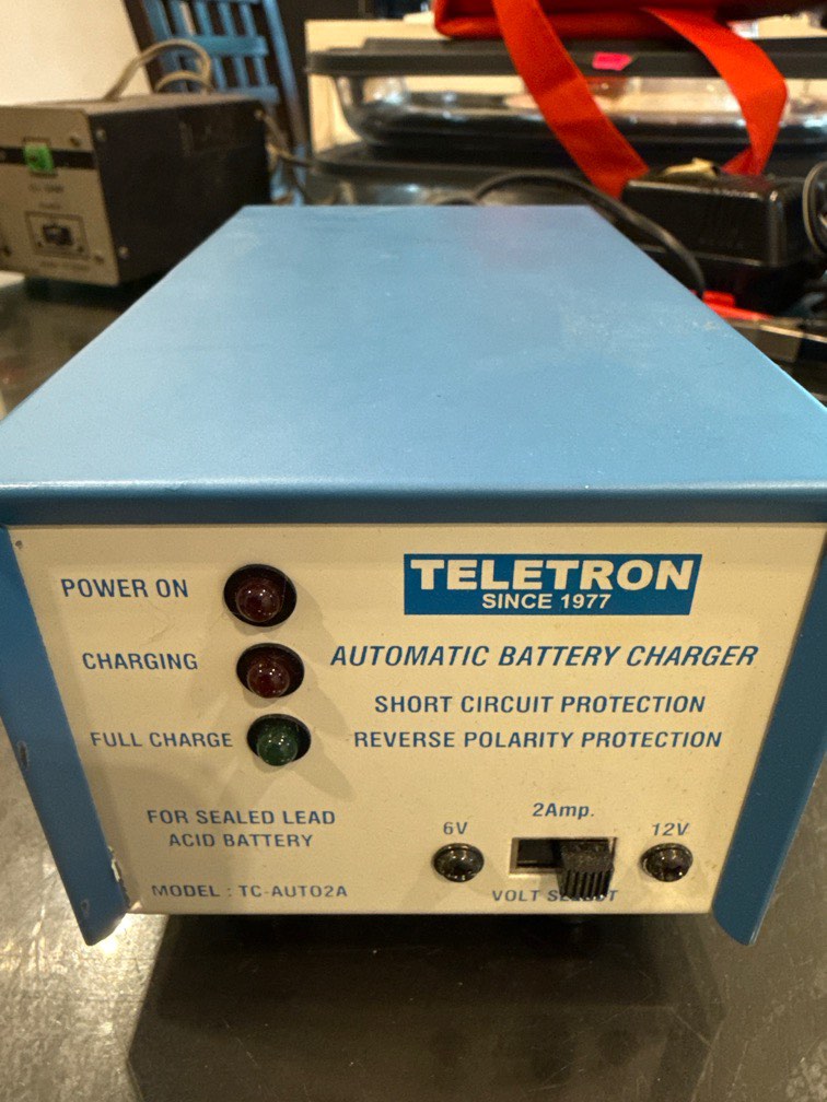 Teletron 6V 12V automatic battery charger, Auto Accessories on Carousell