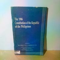 The 1986 Constitution of the Republic of the Philippines., Buku & Alat ...