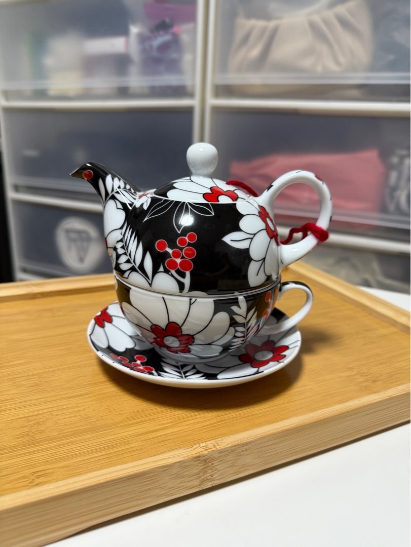 William & Russell Teapot and Cup Set for 1, Furniture & Home Living ...