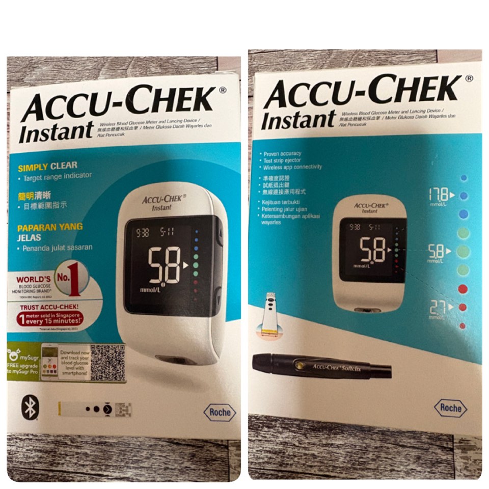 Accu-Check Instant Blood glucose meter set, Health & Nutrition, Health ...