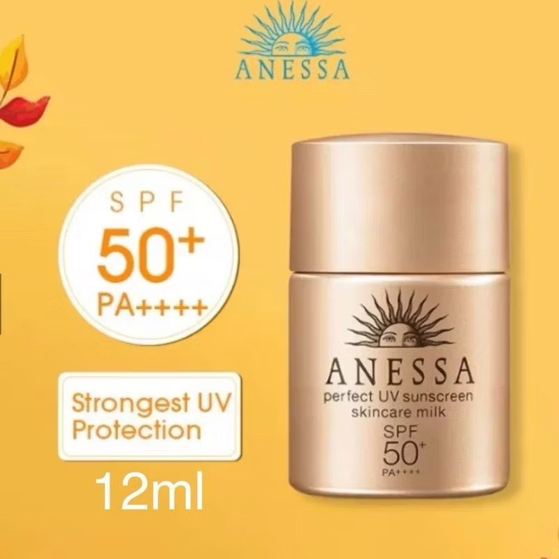 Anessa travel size Perfect UV Sunscreen Skin Care Milk SPF 50 PA 12ml ...