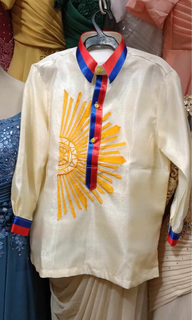 Barong for boys with Philippine Flag Design, Babies & Kids, Babies ...
