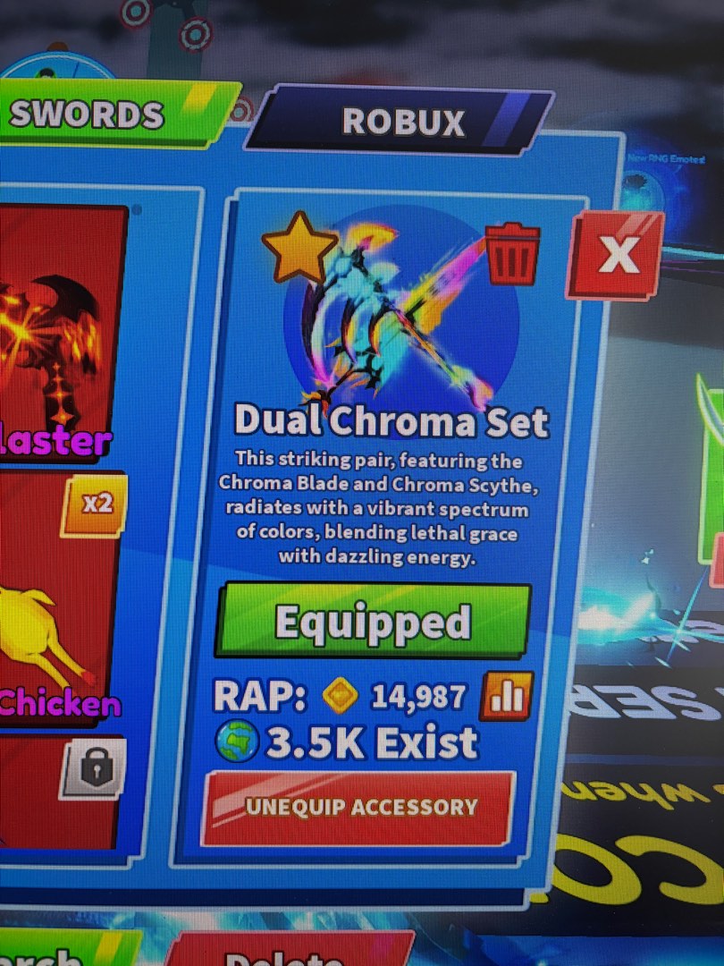 Blade ball Dual Chroma Set, Video Gaming, Gaming Accessories, In-Game ...