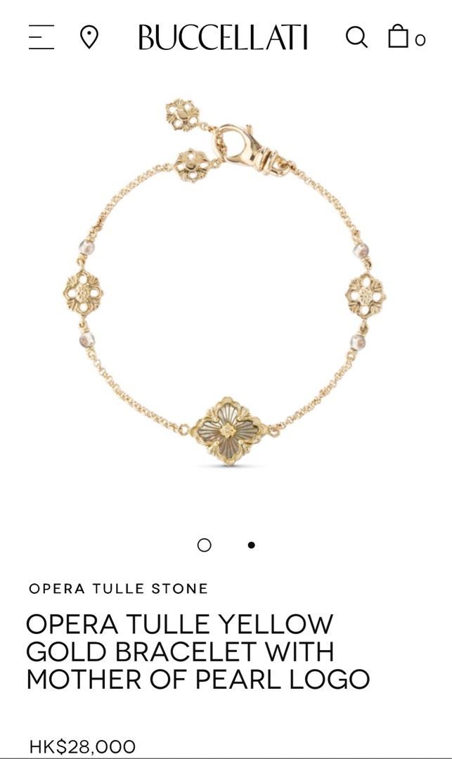 Buccellati 手鏈 OPERA TULLE PINK GOLD / YELLOW GOLD AND ONYX / BRACELET ...