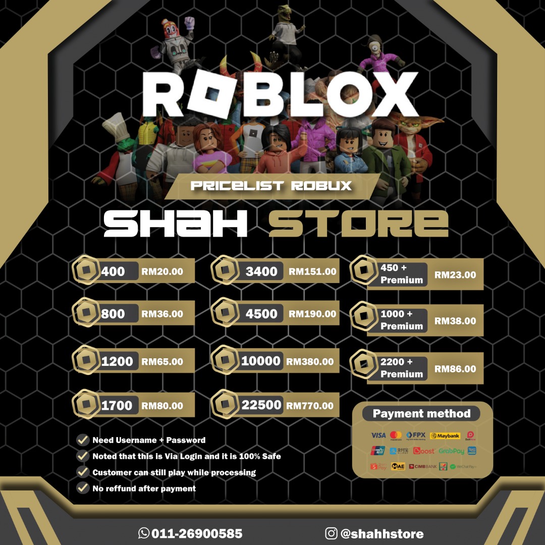 CHEAP ROBUX (VIA LOGIN) NO NEED TO WAIT 5 DAYS, Video Gaming, Gaming ...