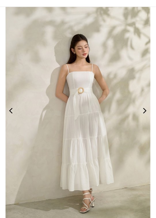 Chello Aerilyn Belted Maxi Dress, Women's Fashion, Dresses & Sets ...