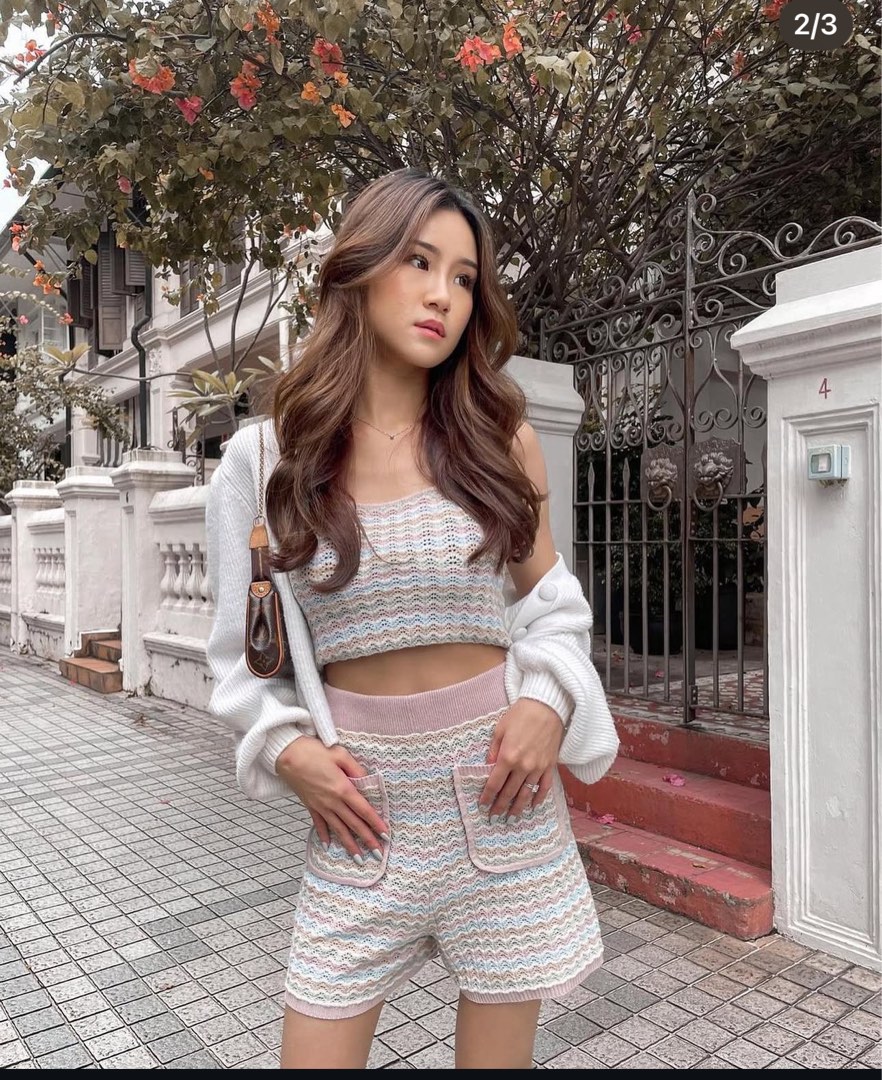 Claude Knit Crop Top and Bottom Set ttr lovet love bonito lb hvv tcl ...