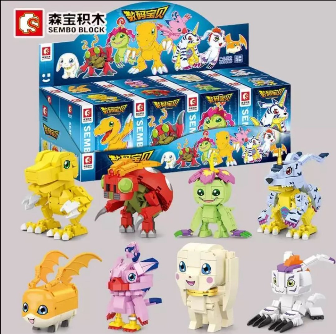 (FULLSET) SEMBO Block Digimon Adventure Brick, Hobbies & Toys, Toys ...