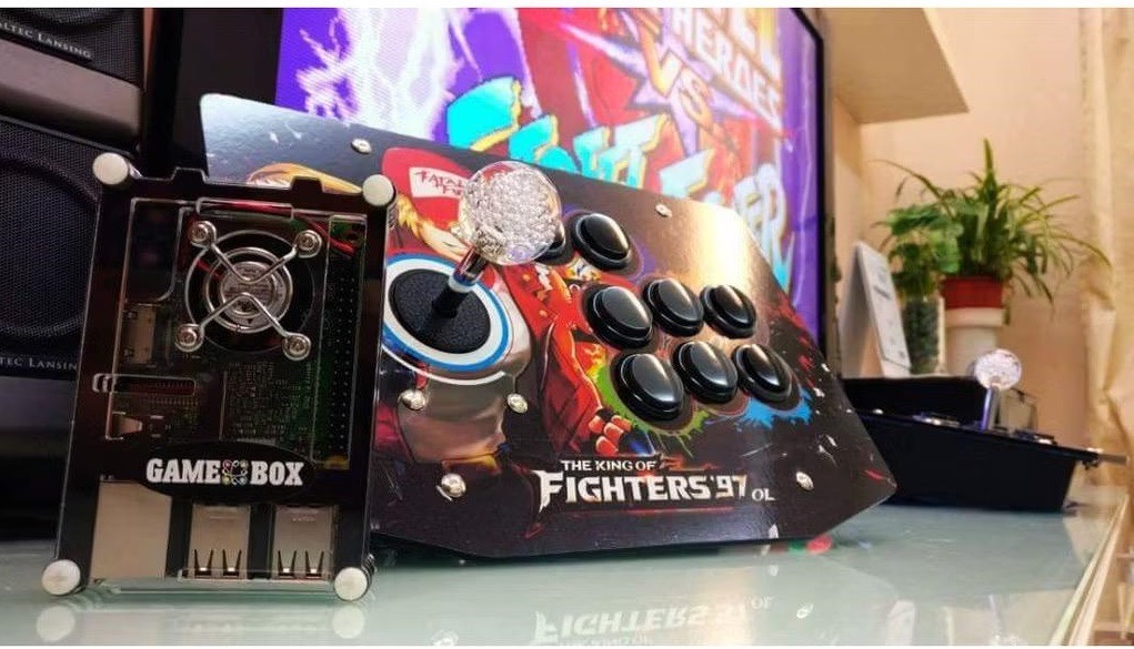 GAMEBOX 128G RETRO GAMING SYSTEM WITH ARCADE JOYSTICKS, Video Gaming ...