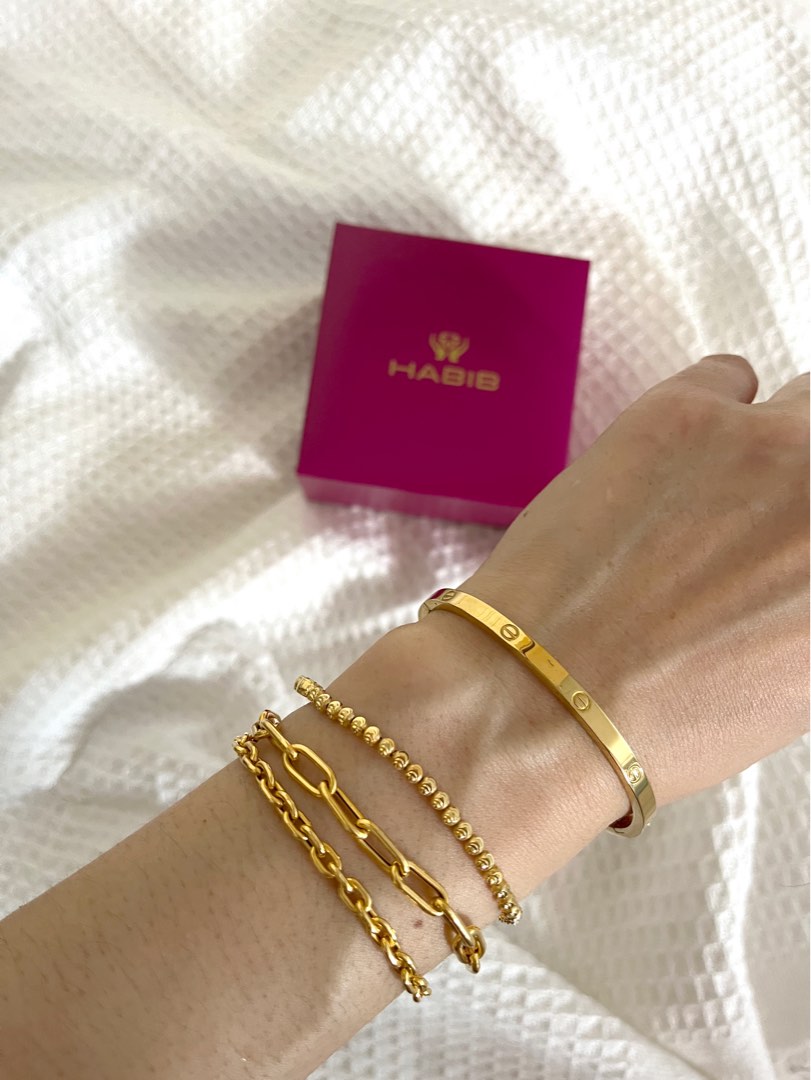 HABIB 925 Silver bracelet looks like 916 Gold Habib Jewels Rantai ...