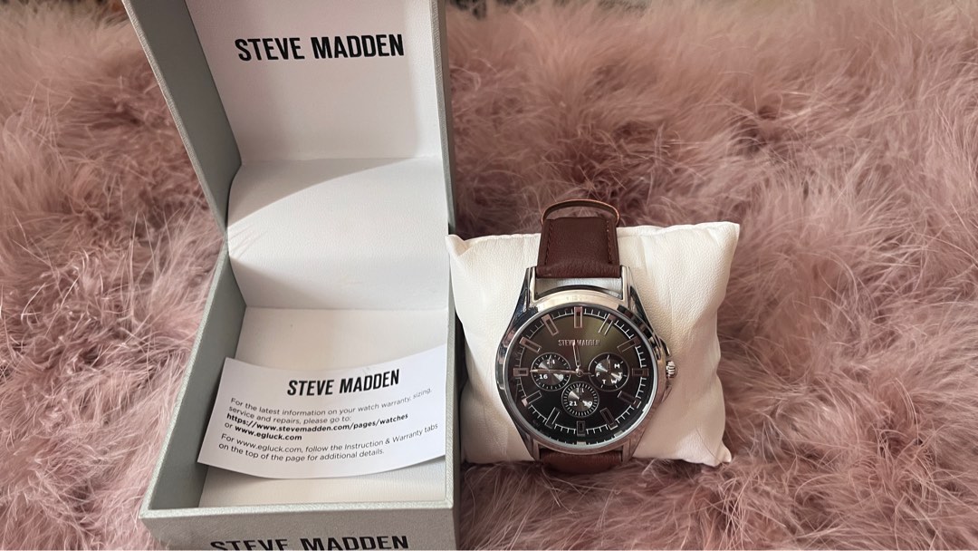 Jam tangan pria Steve Maden original, Fesyen Pria, Jam Tangan di Carousell