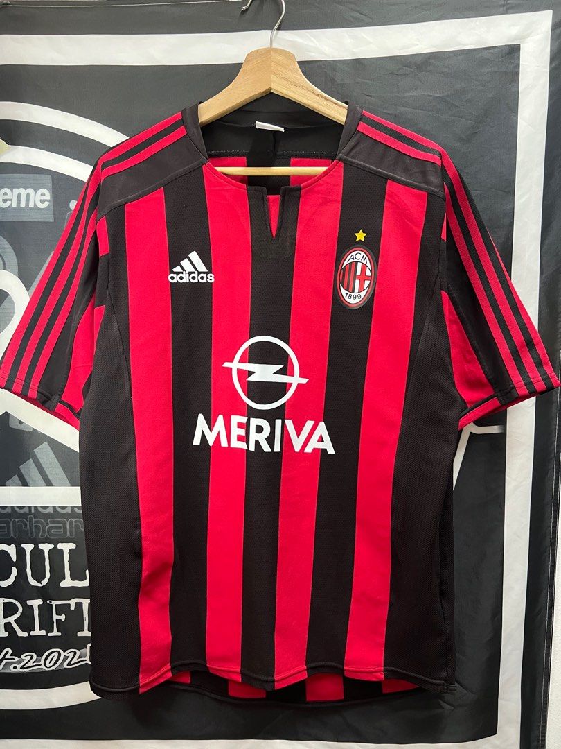 Jersey Adidas AC Milan 2003/04 DIY Template, Men's Fashion, Activewear ...