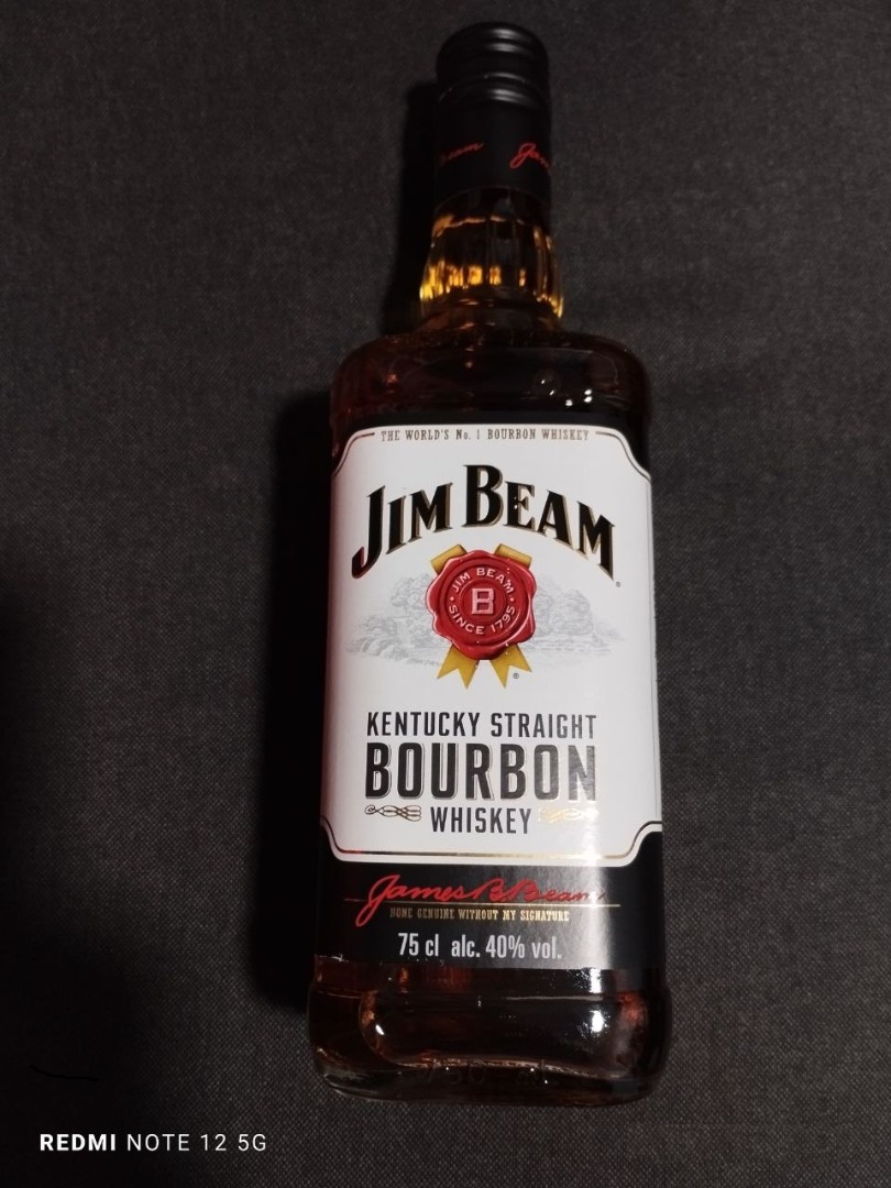 Jim Beam Bourbon Whiskey, Food & Drinks, Alcoholic Beverages on Carousell