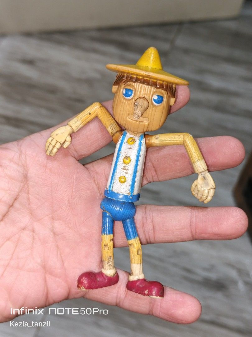 JUALAN ACTION FIGURE FIGUR PINOKIO PINO KIO MANUSIA KAYU WOODEN WOOD ...