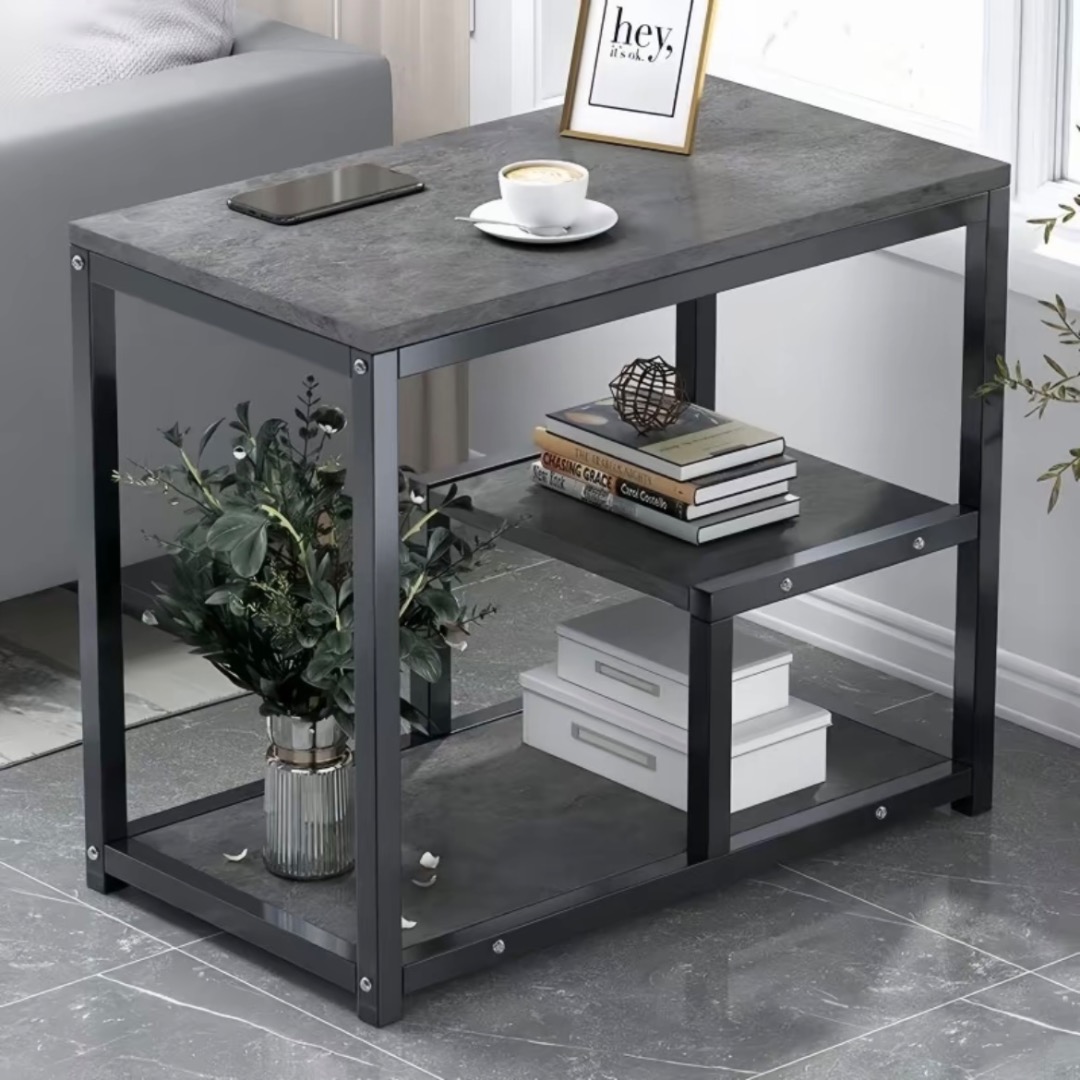 Living Room Side Table | Rectangular Coffee Table | Multi Tier Display ...