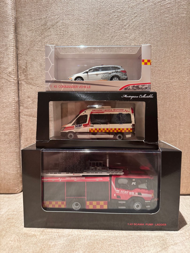 Masterpiece Collectibles SCDF 1:43 Pump Ladder, New Commander Vehicle ...