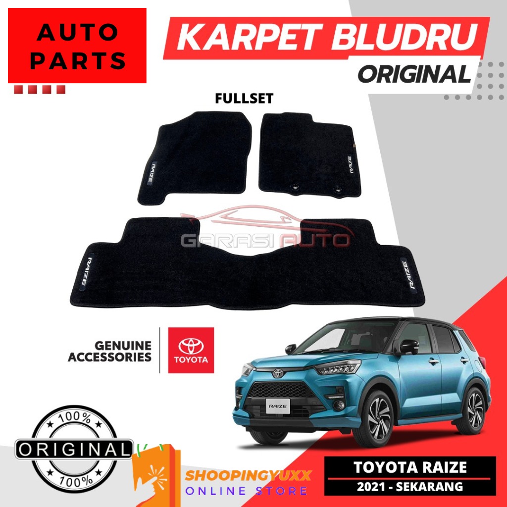 ORI Karpet Bludru Original Toyota Raize 2021 - 2025 Up Ori Bawaan Mobil ...
