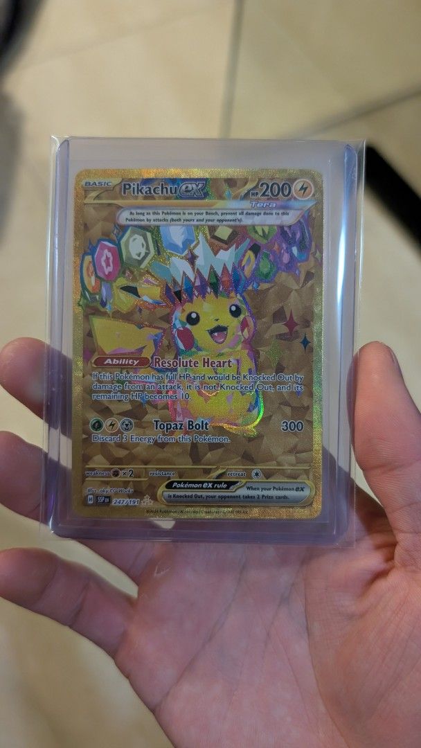 Pikachu ex - 247/191 - Pokemon [SV08] Surging Sparks - Gold Full Art ...