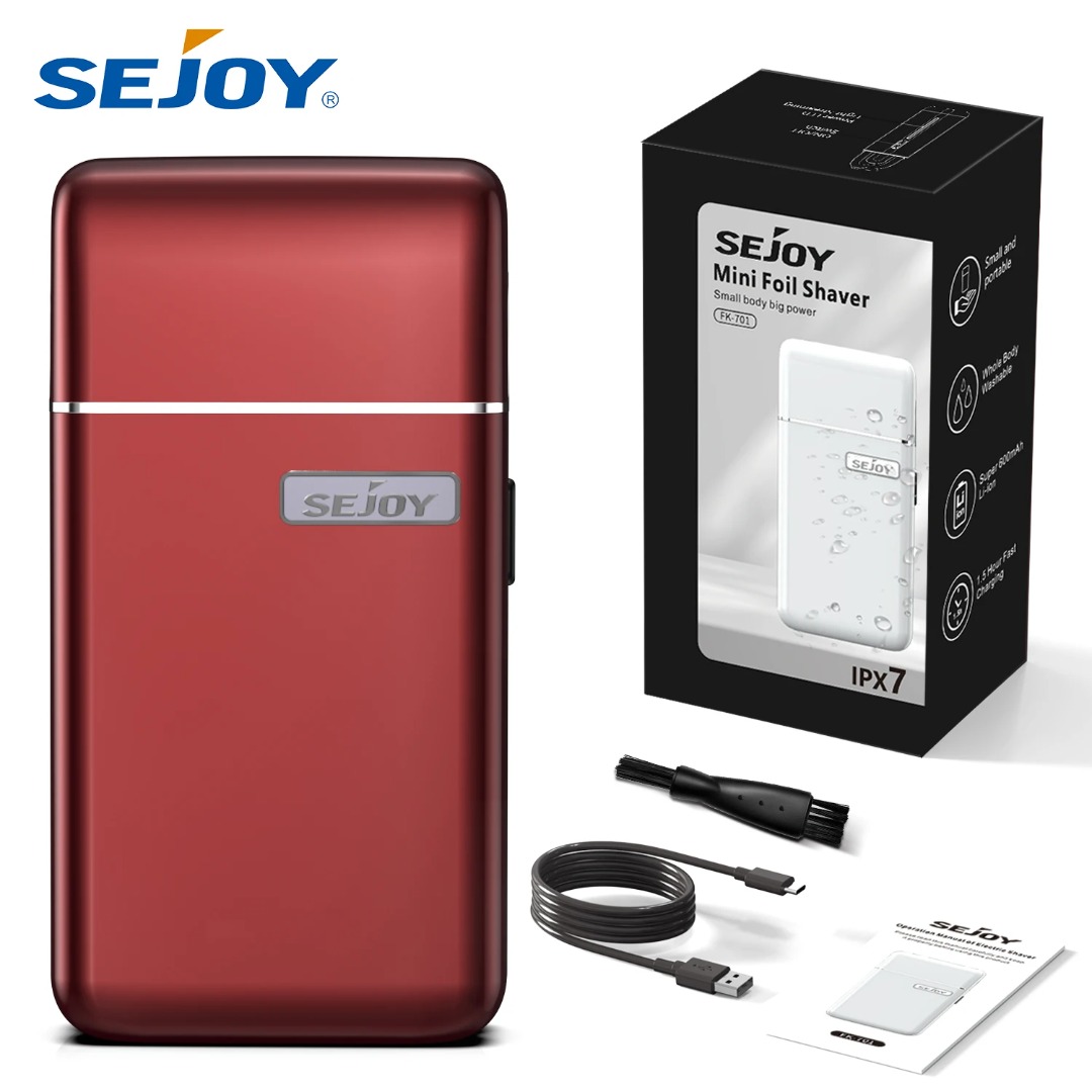Sejoy Portable Electric Razor Beard Shaver for Men LED Hair Trimmer ...