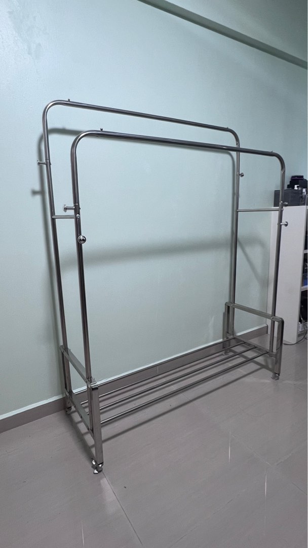 Stainless Steel Clothing Rack, Furniture & Home Living, Furniture ...